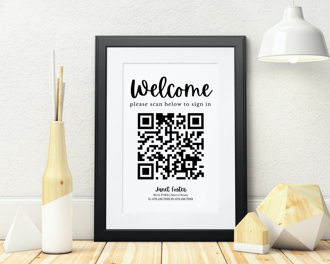 Touchless Open House Sign in Sheet Open House QR Code Sign - Etsy