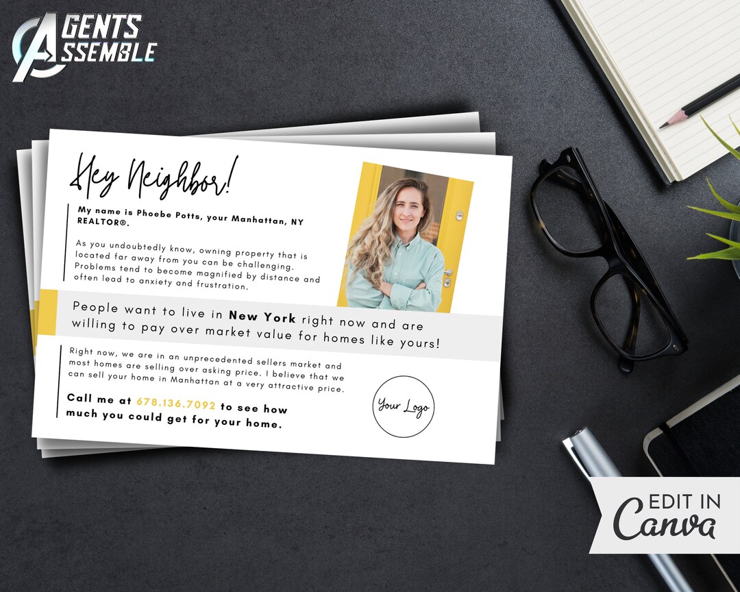 Absentee Owner Real Estate Postcard Template: Canva Download - Etsy