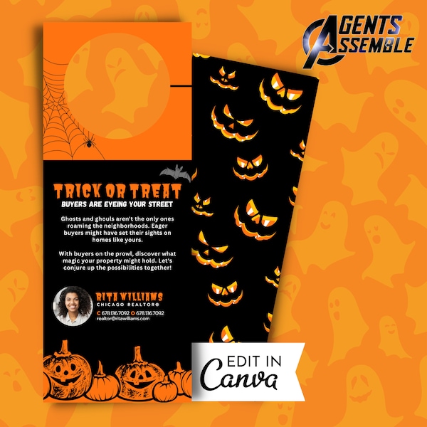 Halloween Real Estate Door Hanger - Etsy