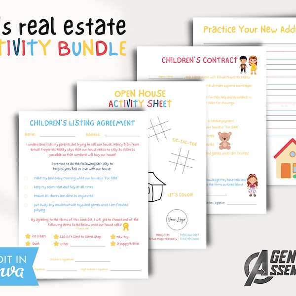 Real Estate Kids Coloring Book - Etsy