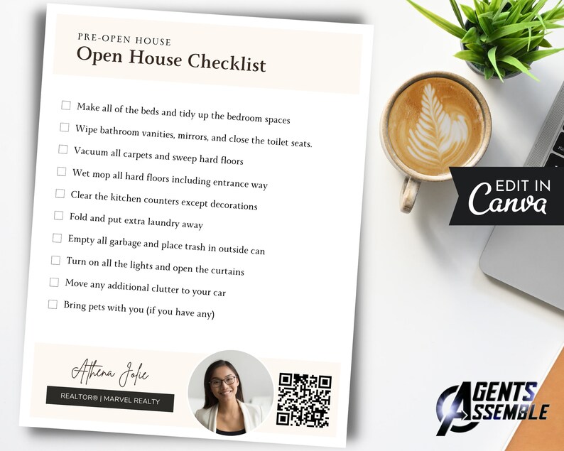 Open House Checklist Template Real Estate Open House - Etsy