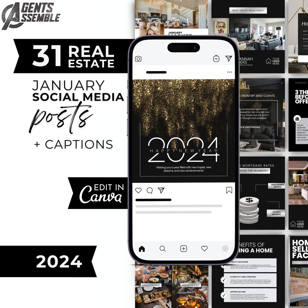 January Real Estate Posts With Caption, Social Media, Real Estate ...