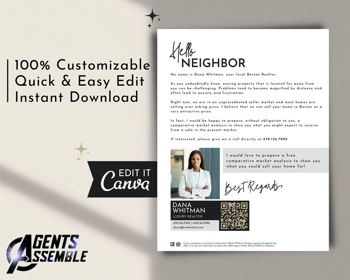 Real Estate Prospecting Letter Template: Absentee Owner Mailer (canva ...