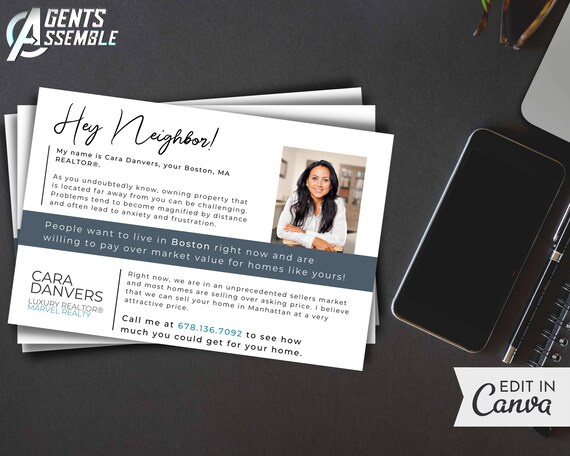 Real Estate Absentee Owner Postcard Real Estate Marketing | Etsy