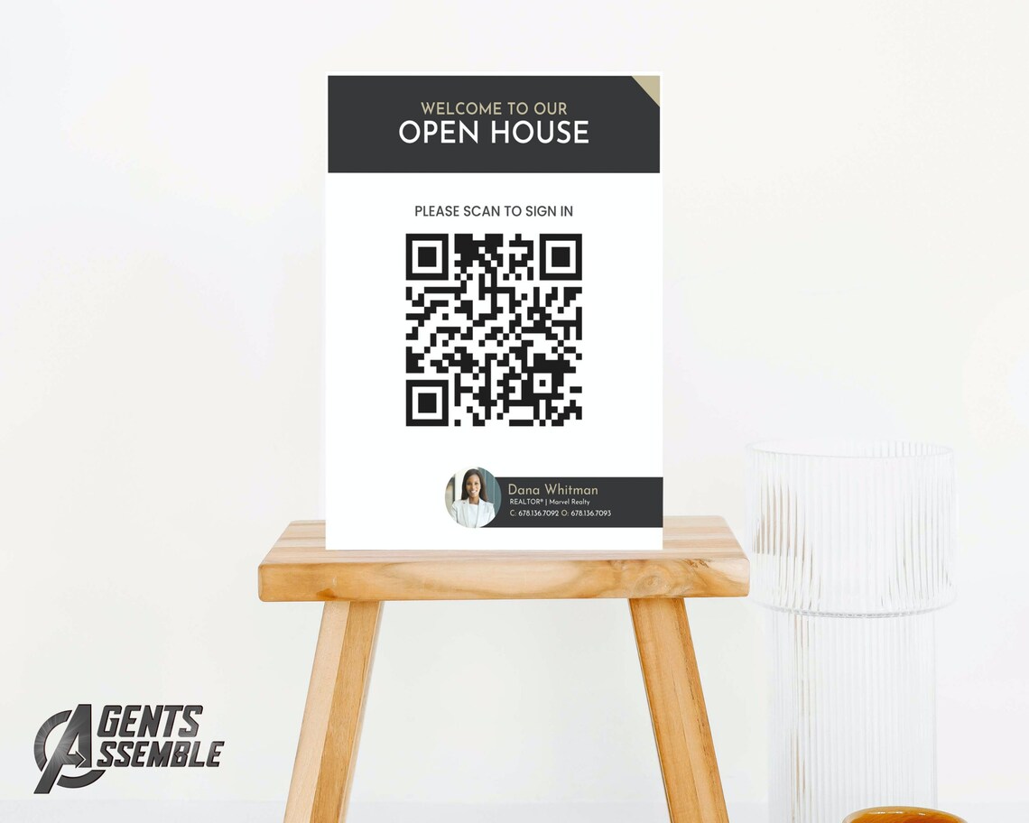 Open House Sign in Sheet W/ QR Code Realtor Open House Real - Etsy