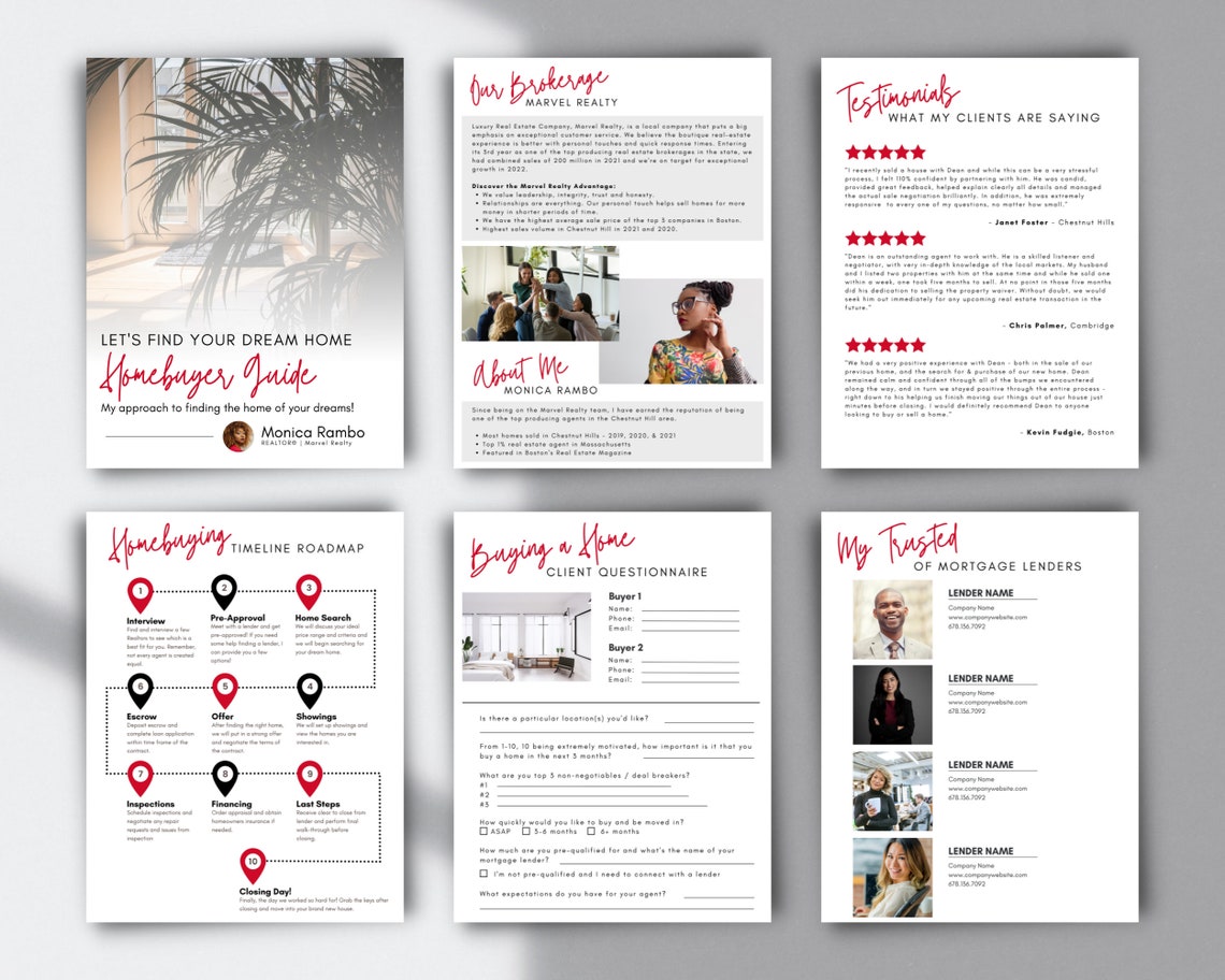Real Estate Home Buyer Packet Buyer Presentation Template - Etsy