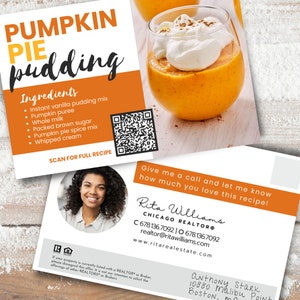 2023 Fall Real Estate Postcard Pack, 3 Month Recipe Postcard, Realtor ...