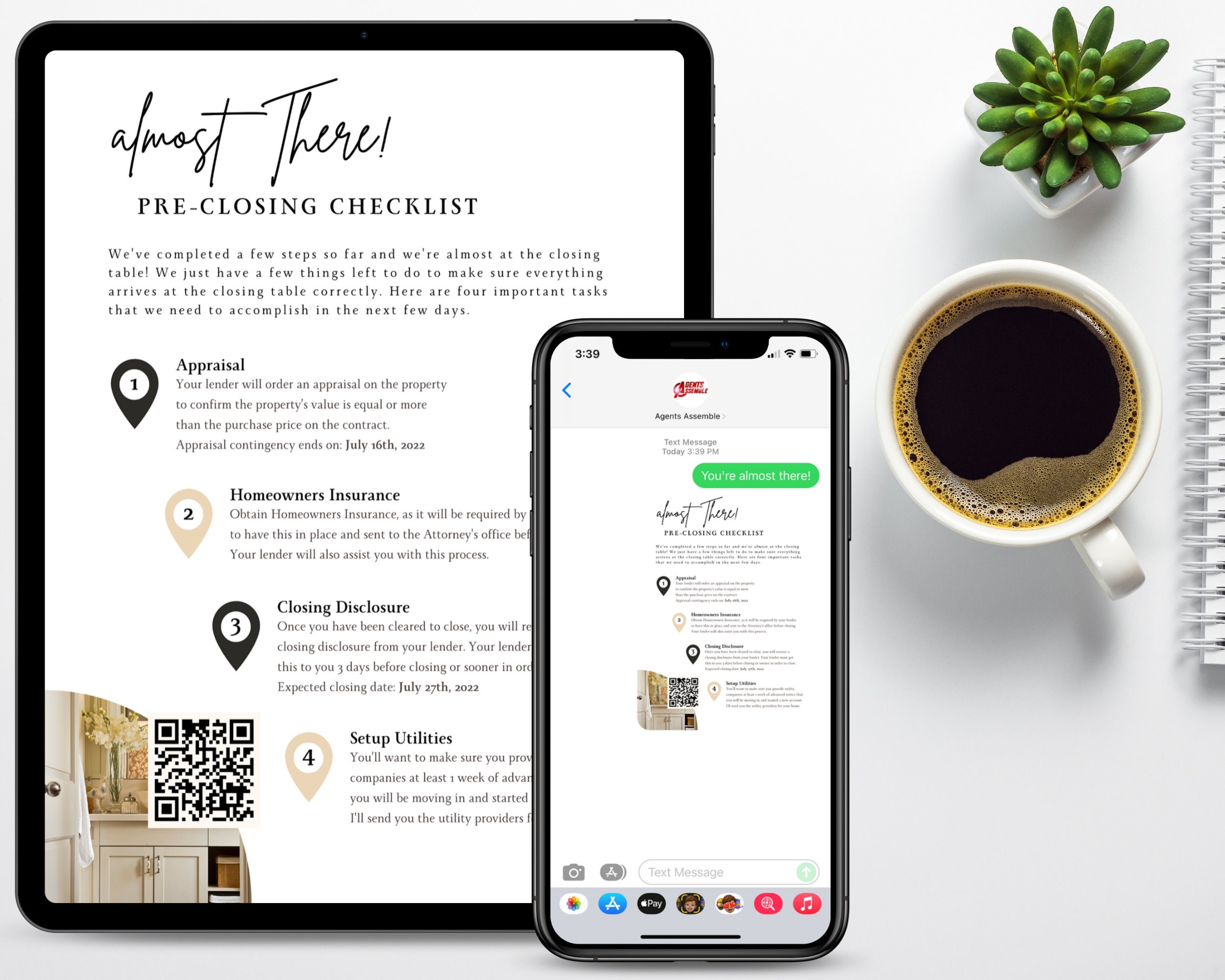 Textable Pre Closing Update Mobile Pre Closing Guide Real - Etsy