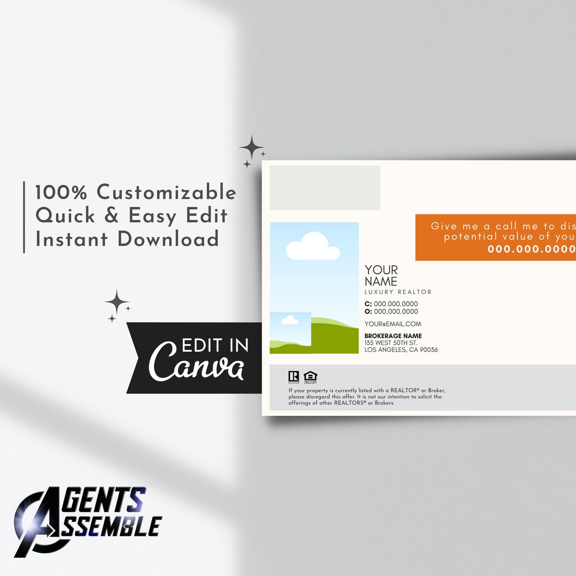 Fall Real Estate Postcard Template Autumn Home Value Mailer Realtor ...