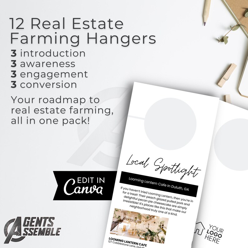 Real Estate Door Hanger Templates: Realtor Marketing Bundle (canva ...