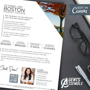 Realtor Market Update Letter: Editable Real Estate Prospecting Template ...