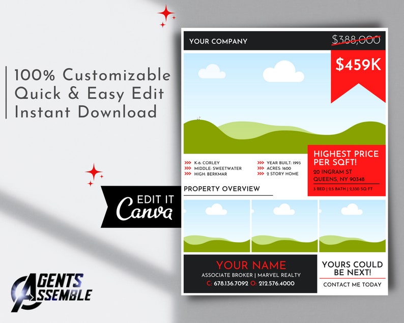 Real Estate Just Sold Flyer Realtor Marketing Flyer I Just - Etsy