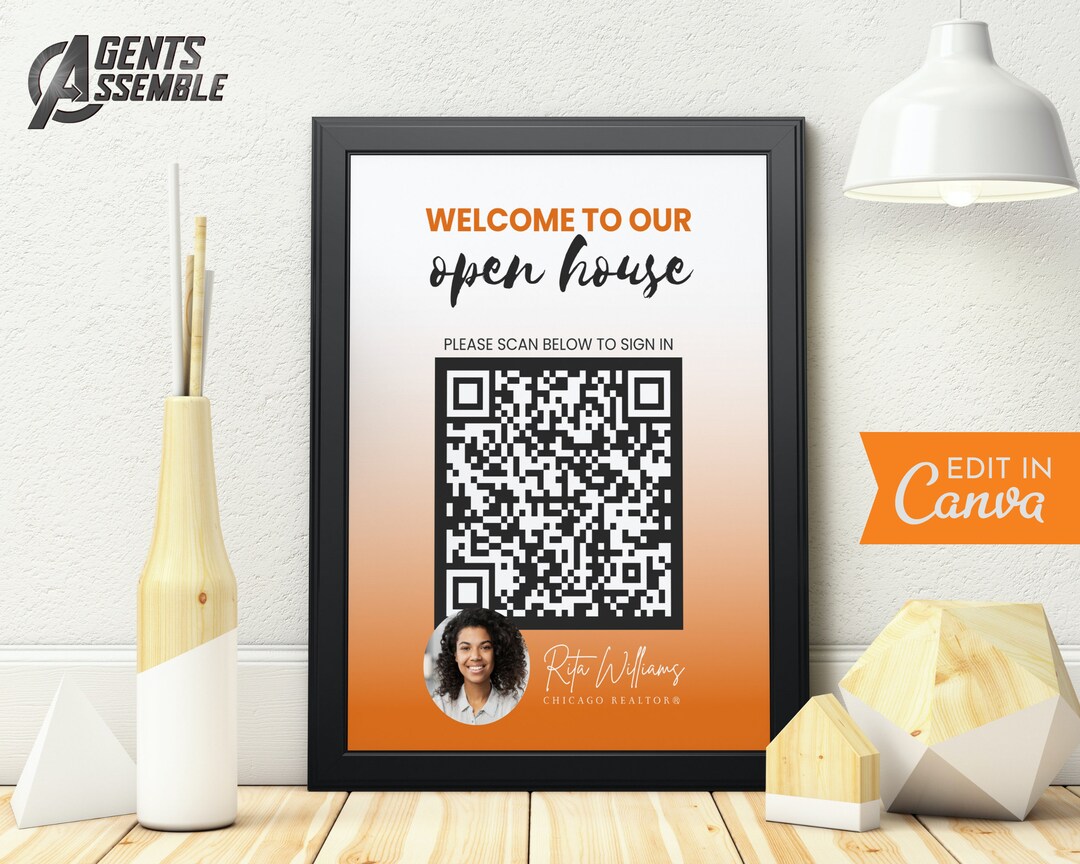Fall Open House Sign in Sheet W/ QR Code, Realtor Open House, Real ...