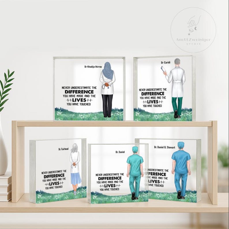 Personalized Doctor Square Acrylic Plaque: Custom Thank You Retirement ...