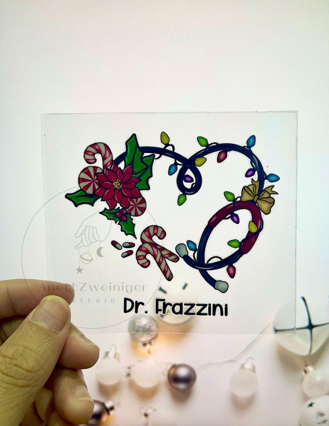 Christmas Heart Stethoscope Custom Name 2024, Personalized Doctors ...