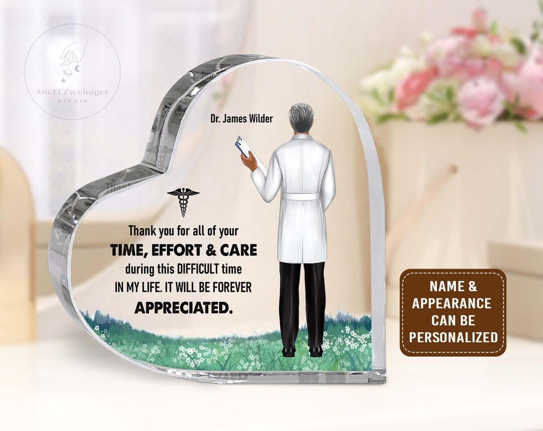 Personalized Doctor Heart Acrylic Plaque: Retirement Gift, Thank You ...