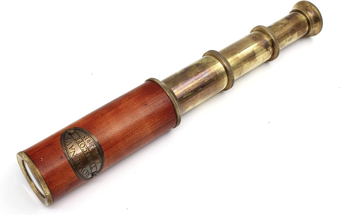 Replica of Vintage Pirate Brass Antiquelook Telescope\spyglass ...