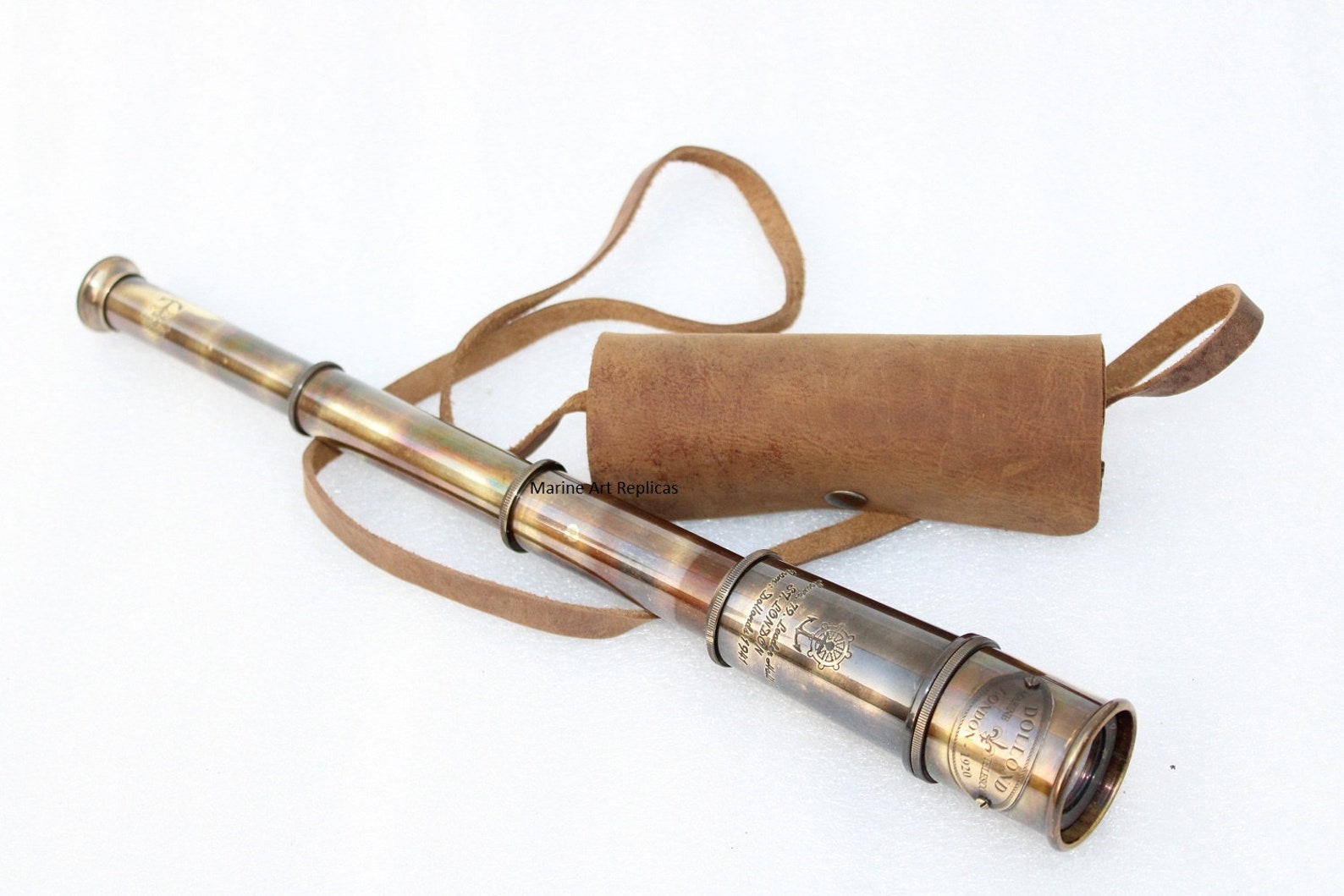 Brass Maritime Replica of Vintage Telescope With Pure Leather Case High ...
