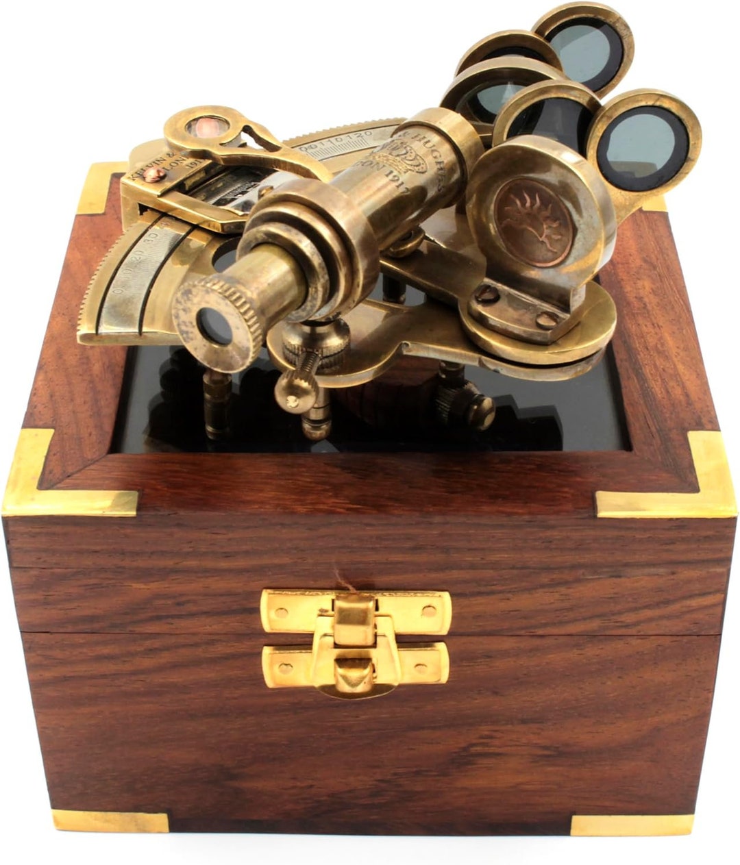 Replica of Vintage Nautical Bronze Sextant Solid Brass Ship Astrolabe ...