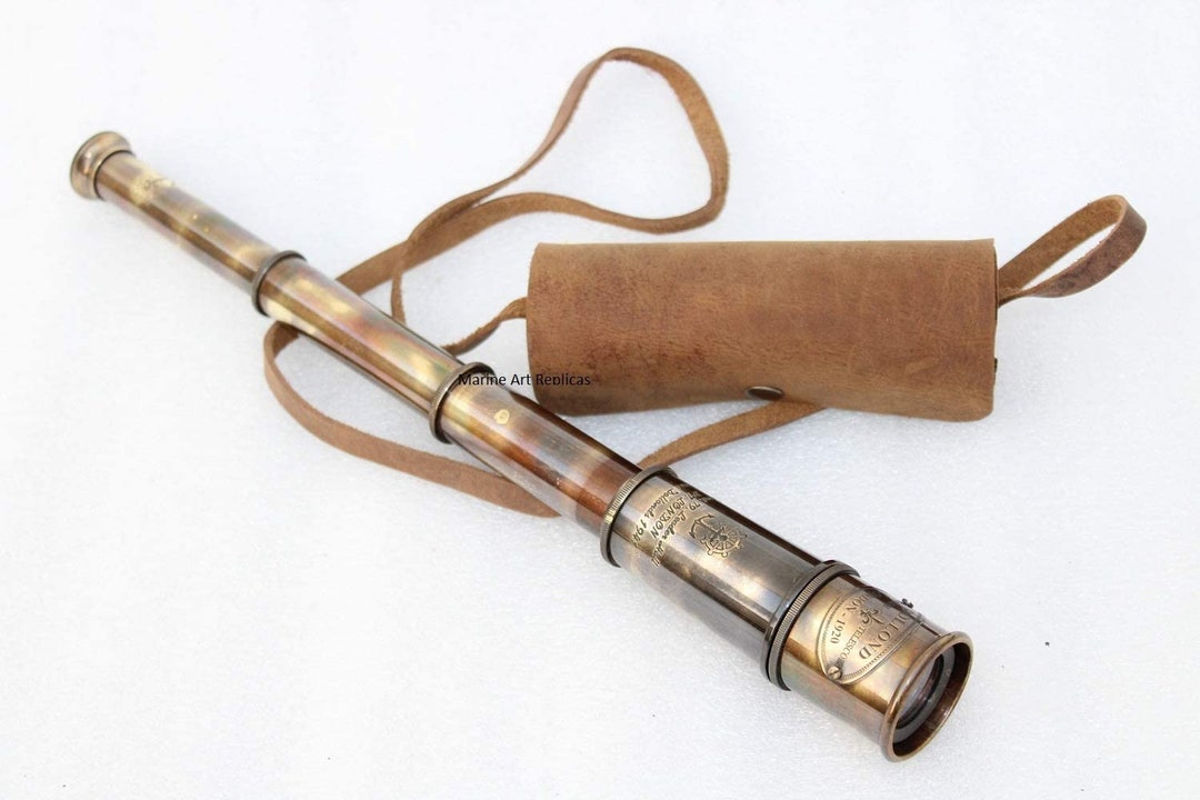 Brass Maritime Replica of Vintage Telescope With Pure Leather Case High ...