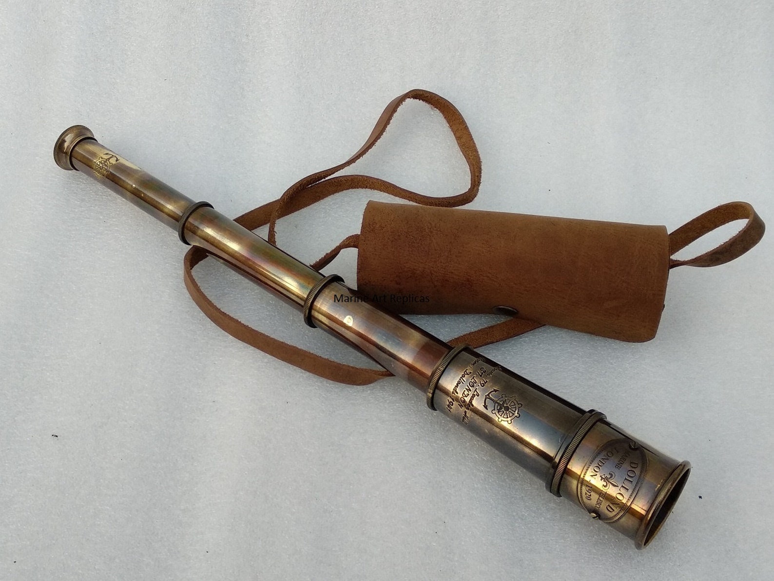 Brass Maritime Replica of Vintage Telescope With Pure Leather Case High ...