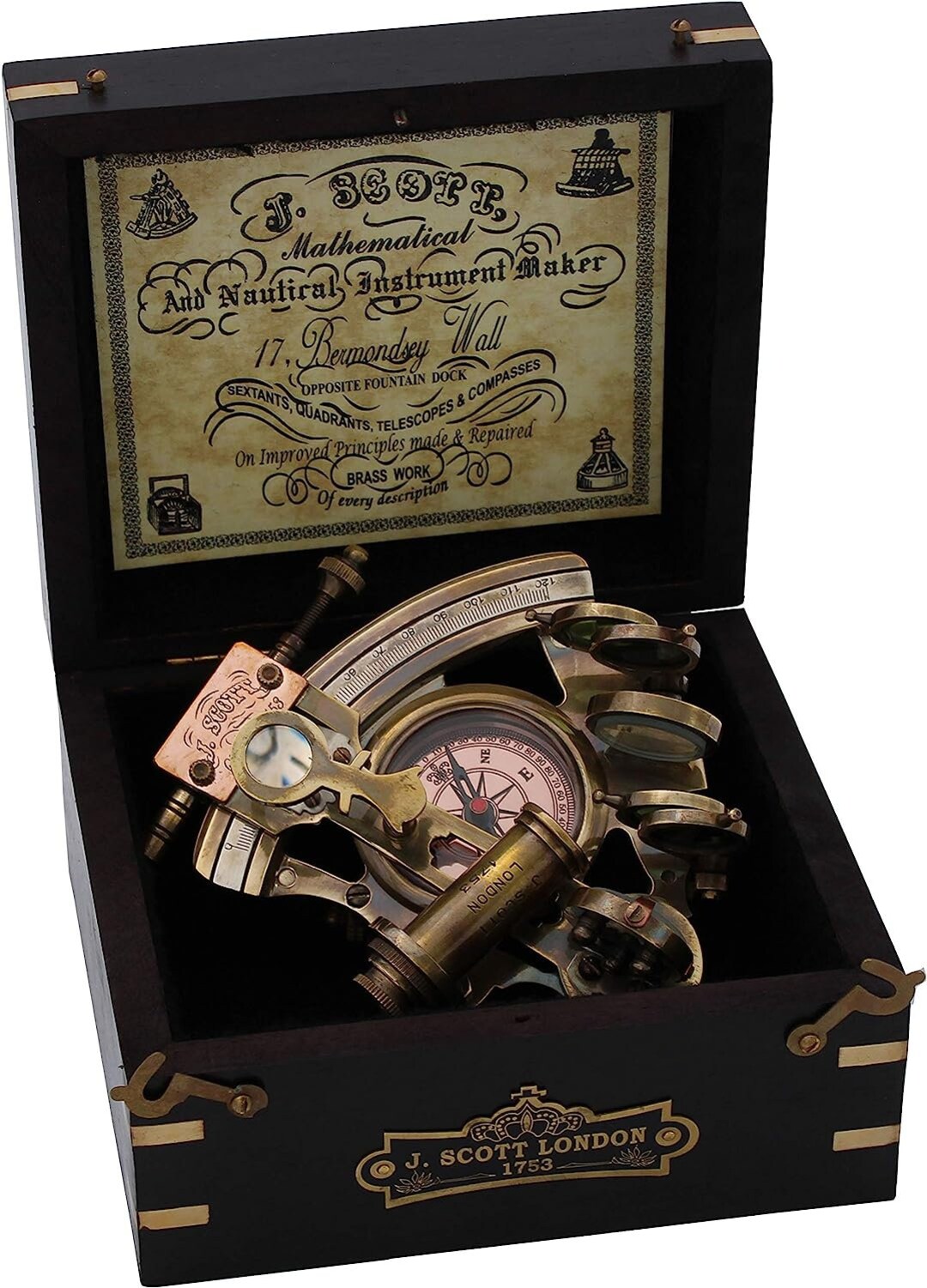 Replica of Vintage Astrolabe Antiquelook Brass Sextant Inbuild Compass ...