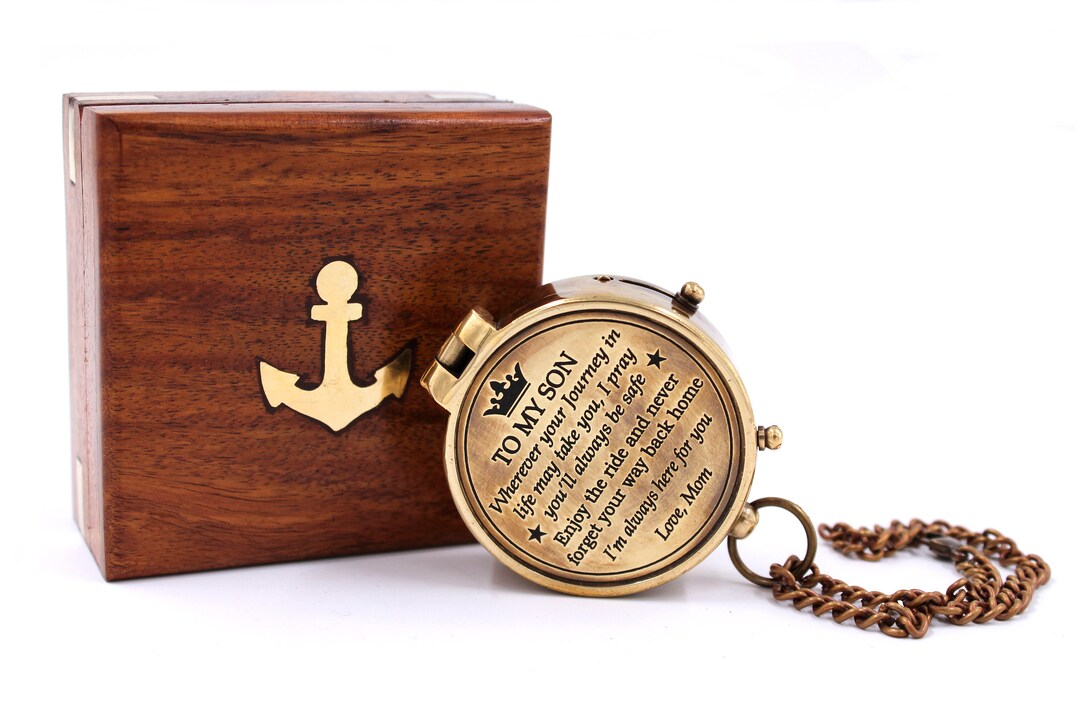 Mom to Son Antiquelook Compass – Replica of Vintage to My Son Love Mom ...