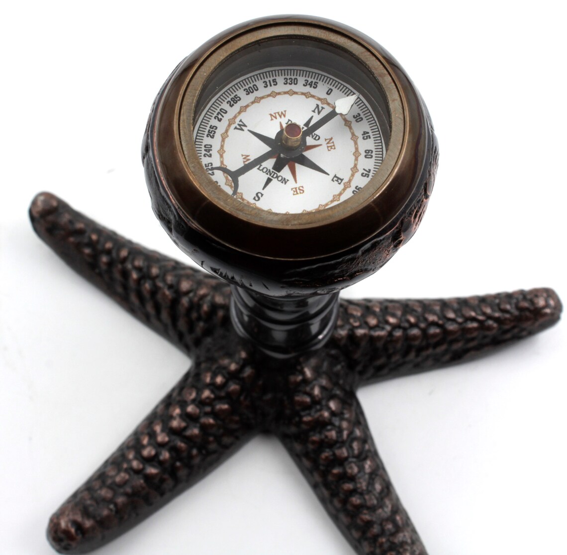 Unique Side Table Antiquelook Brass Compass/home Décor/nautical Gift ...