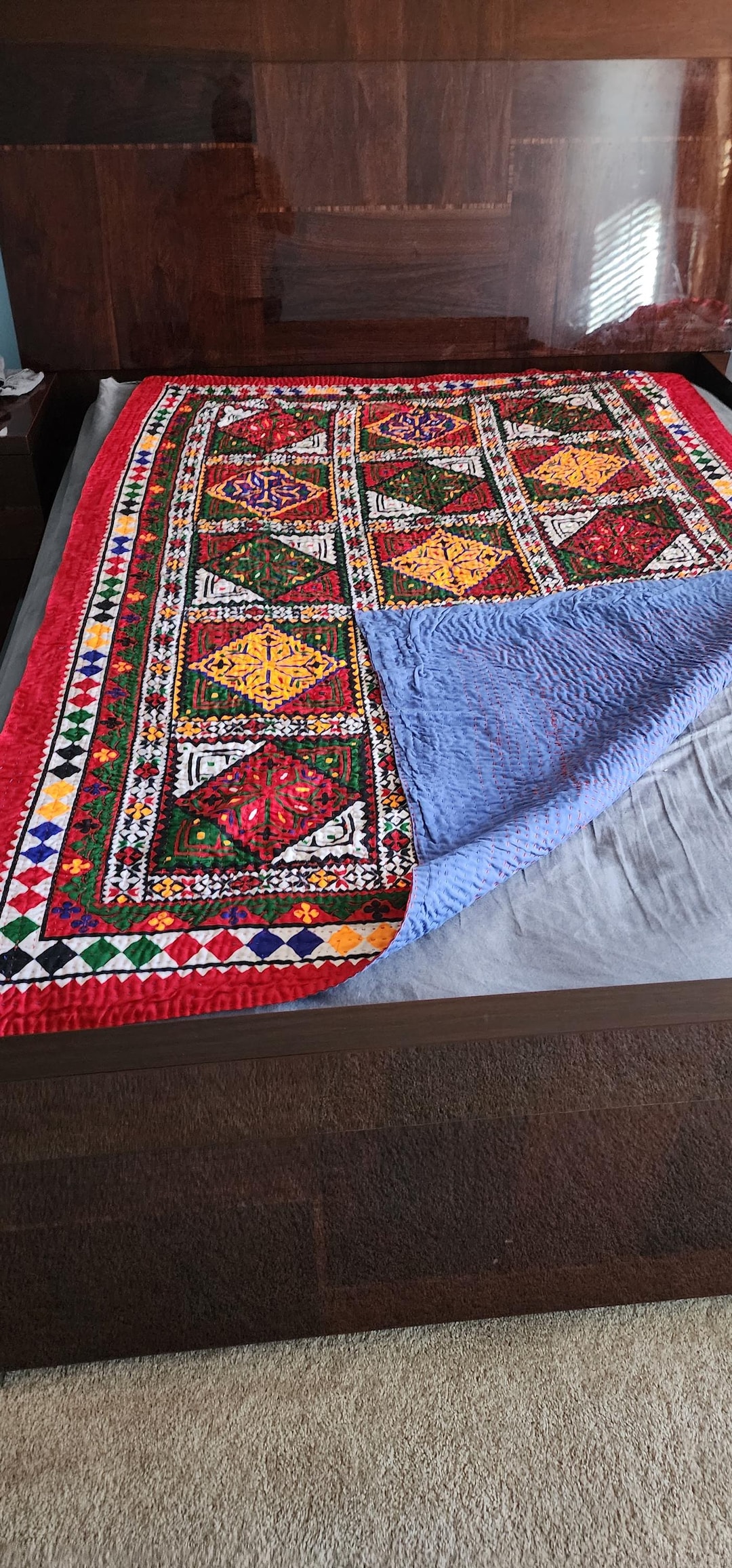 Ralli Quilt Hand Stitched 100% Cotton made Traditional Way in Rural ...