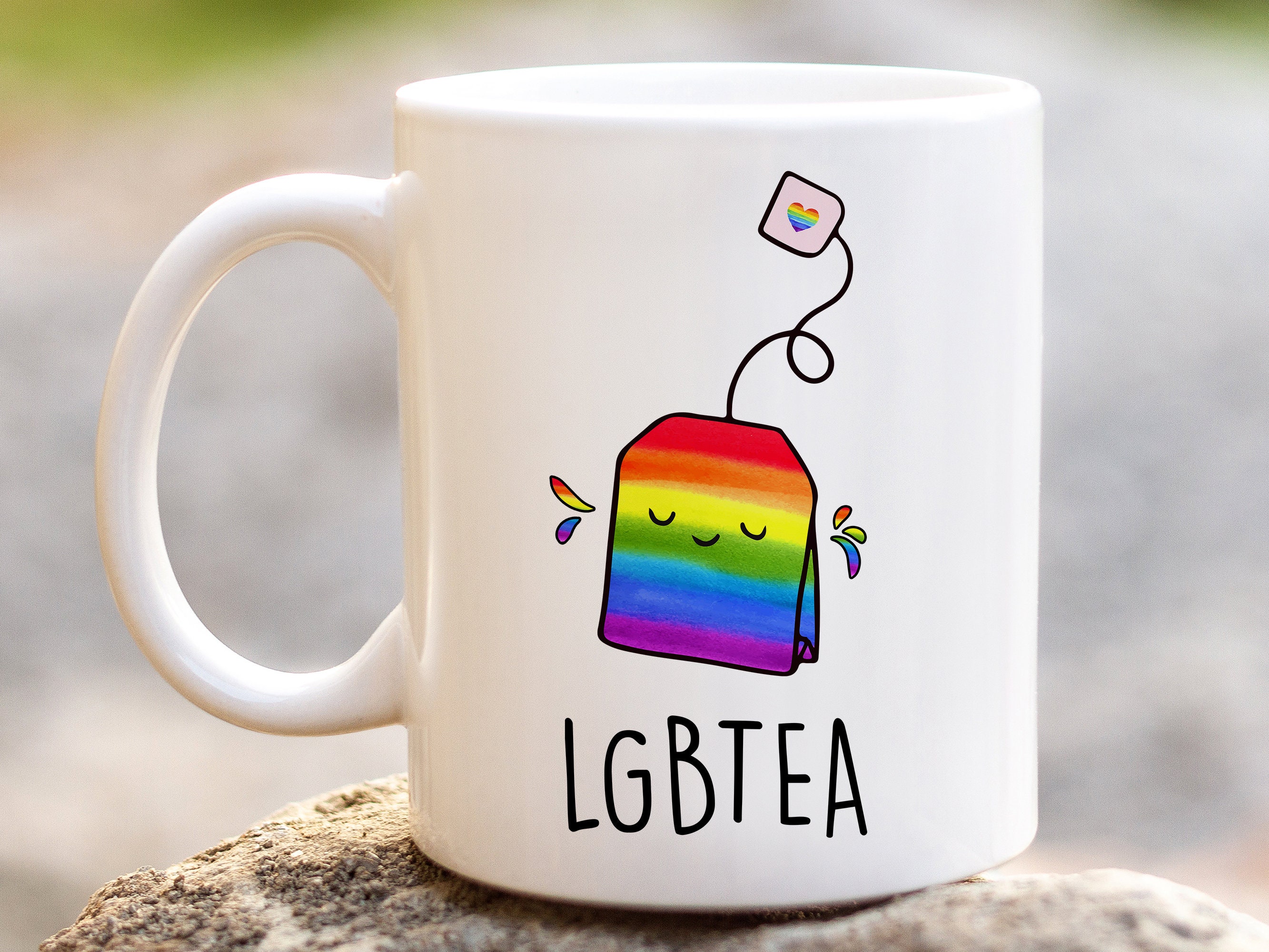 Cute Lgbtea Rainbow Tea Bag Mug Pride Month T Pride Etsy
