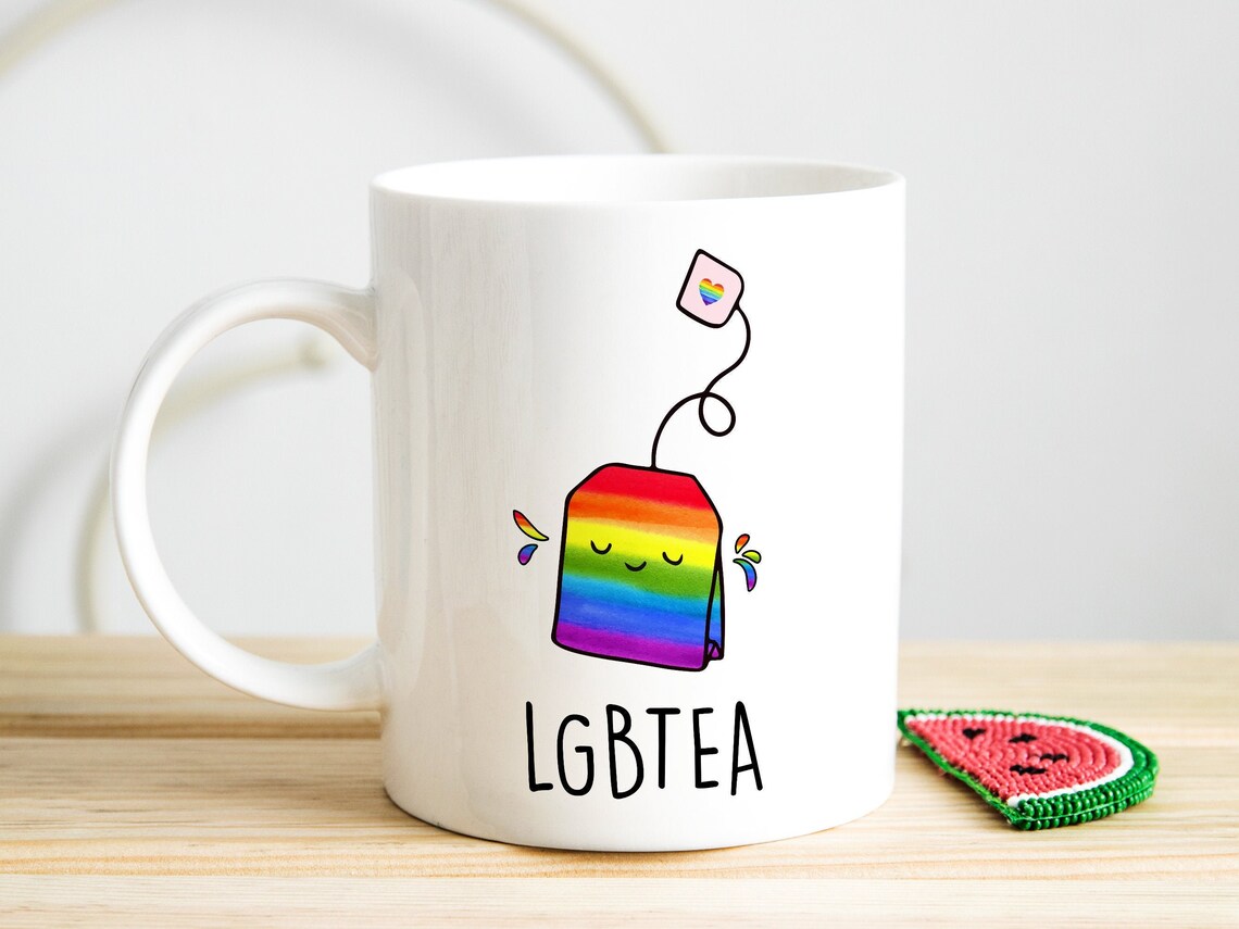 Cute Lgbtea Rainbow Tea Bag Mug Pride Month T Pride Etsy