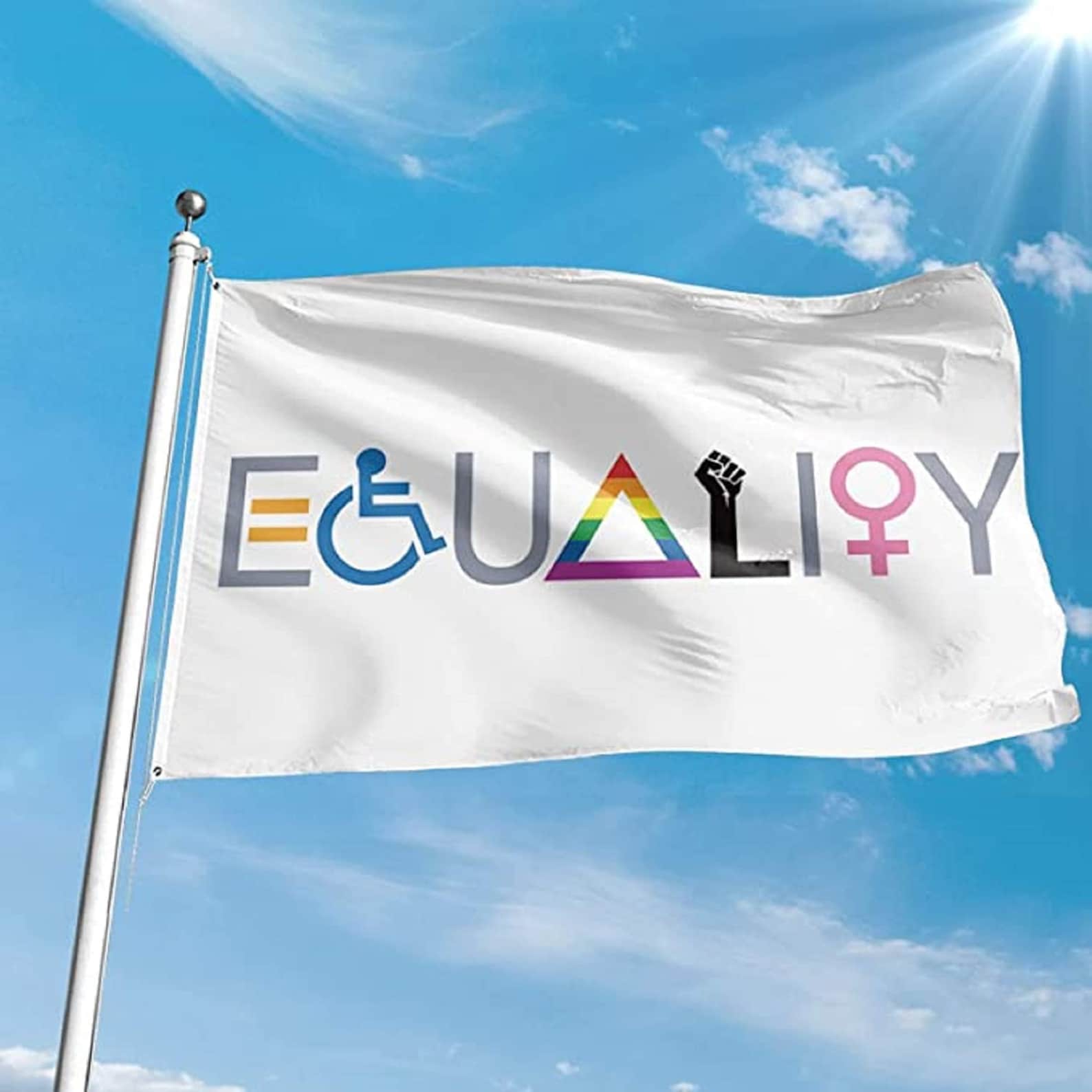 3x5 Feet Equality Flag Banner With Grommets LGBTQ Feminist | Etsy