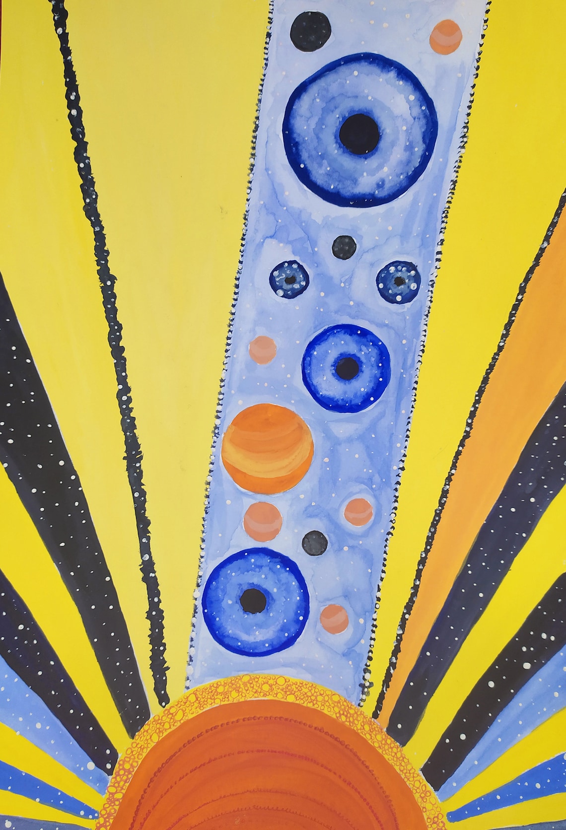 Galaxy and Sun Abstract Art. Printable Wall Art, Digital Download. - Etsy