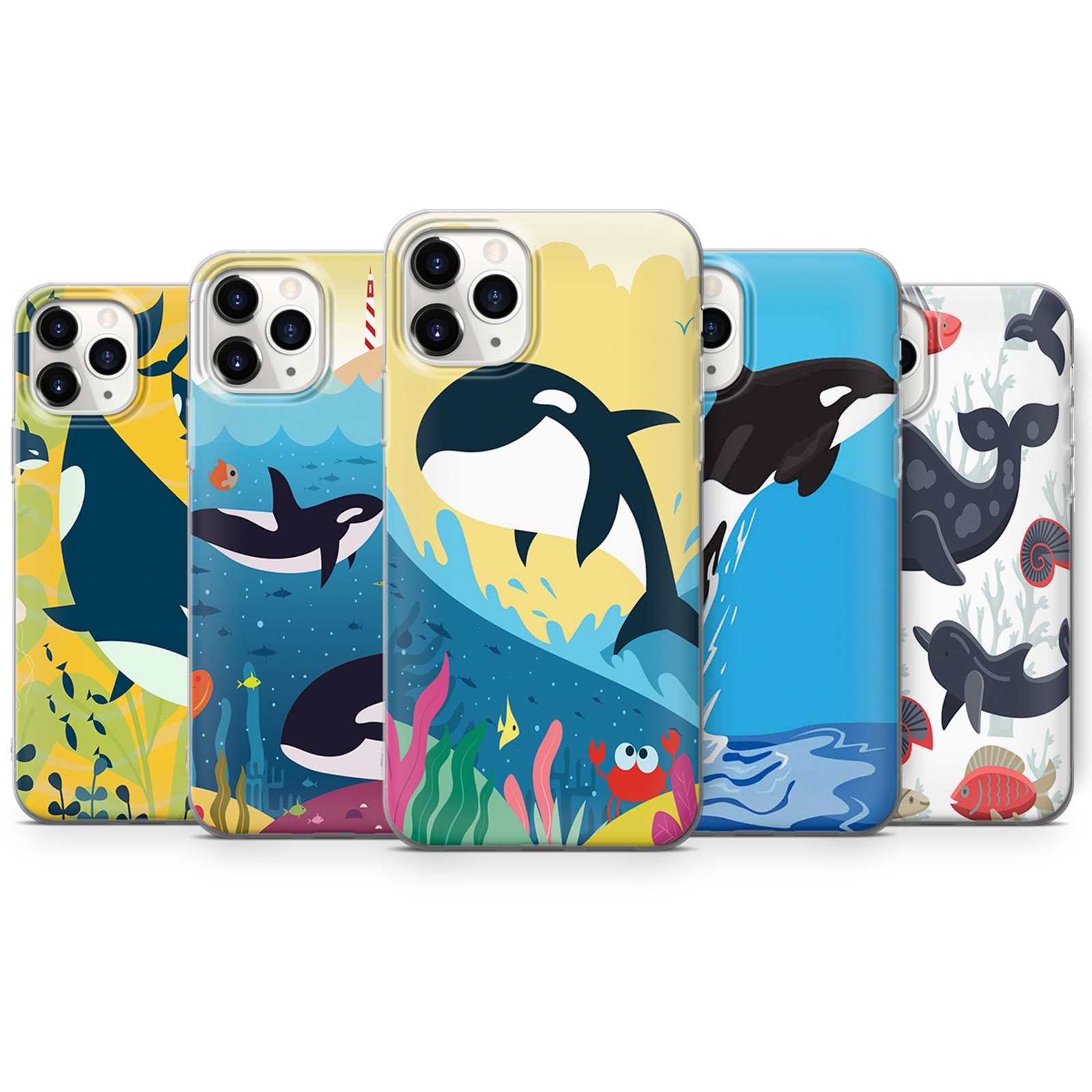 Killer Whale Nautical Phone Case Fit for iPhone 14, 13 Pro, 12 Mini, 11 ...