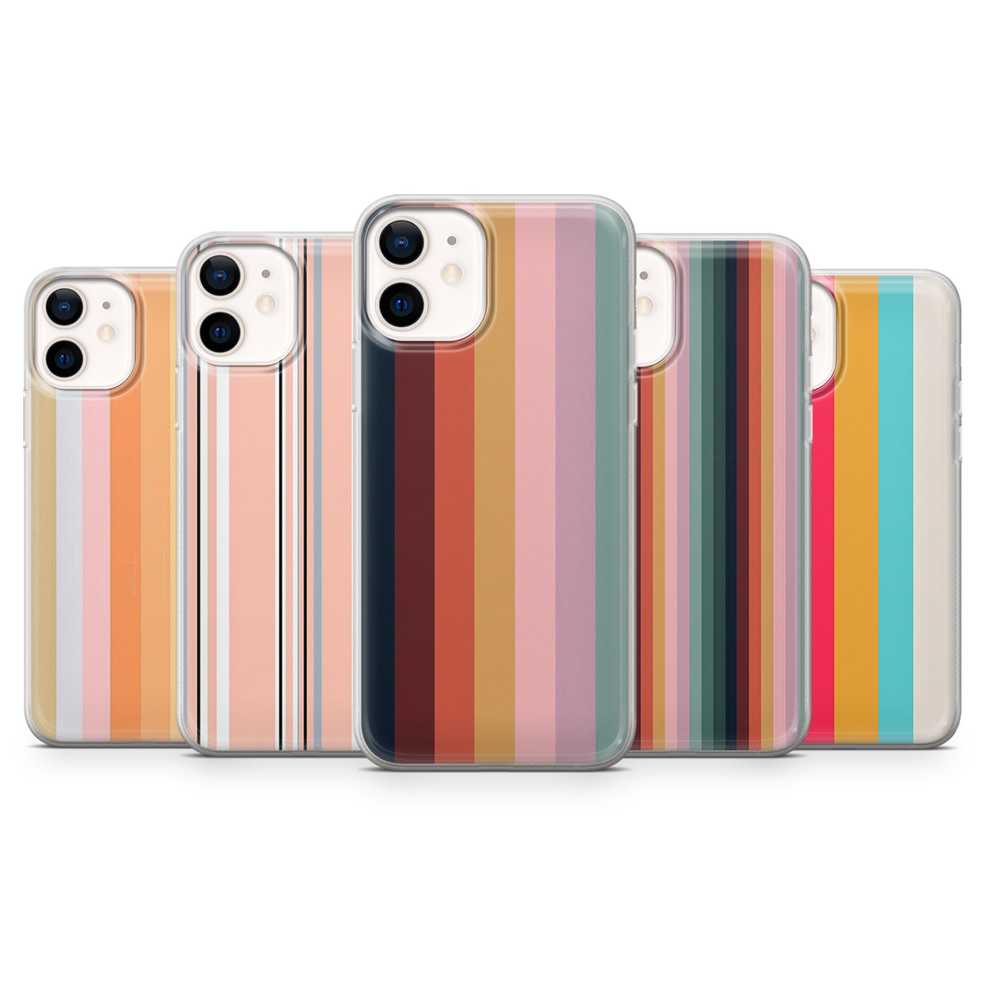 Aesthetic Vertical Stripes Phone Case for iPhone 14, 13 Pro, 12 Mini ...