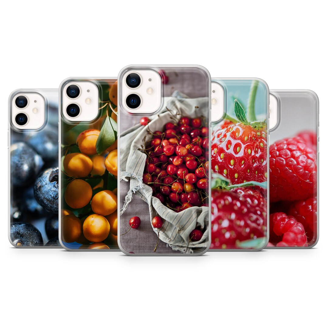 Fraises Cherry Berry Phone Case pour iPhone 14, 13 Pro, 12 mini, 11, XR ...