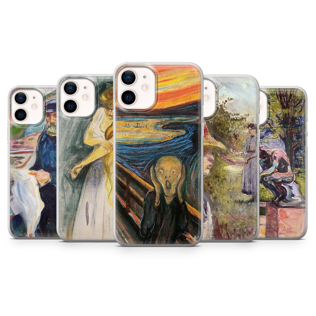 Edvard Munch Scream Art Phone Case for iPhone 14, 13 Pro, 12 Mini, 11 ...