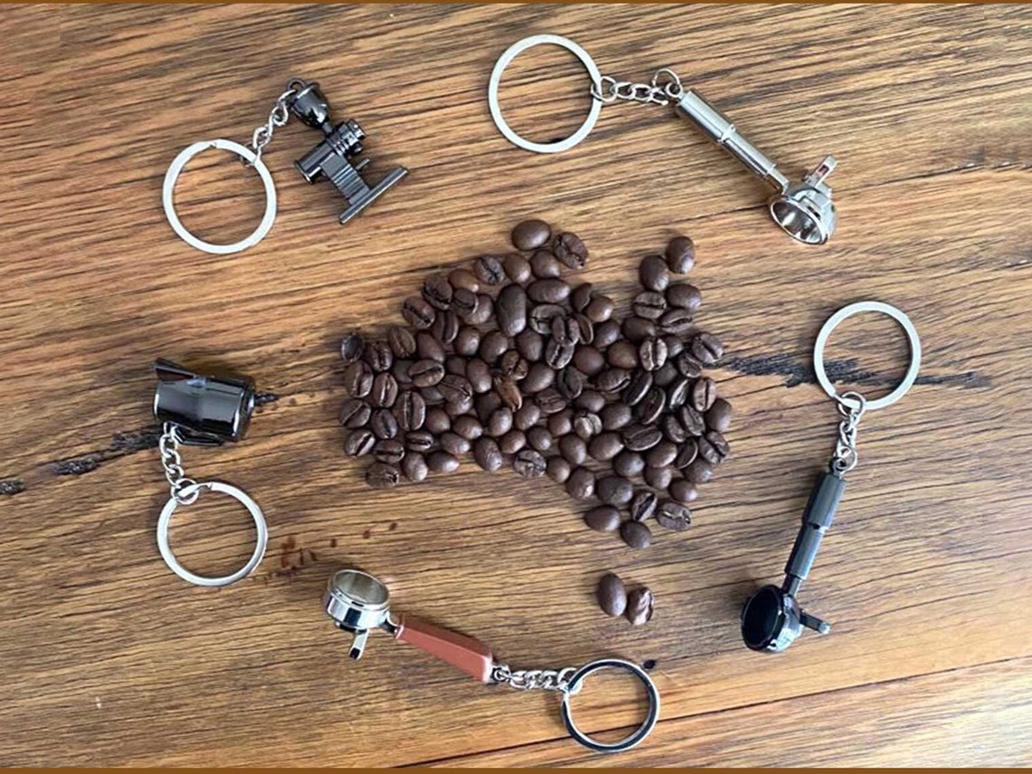 High Quality Keychain Coffee Handle Keyring Barista Stainless | Etsy