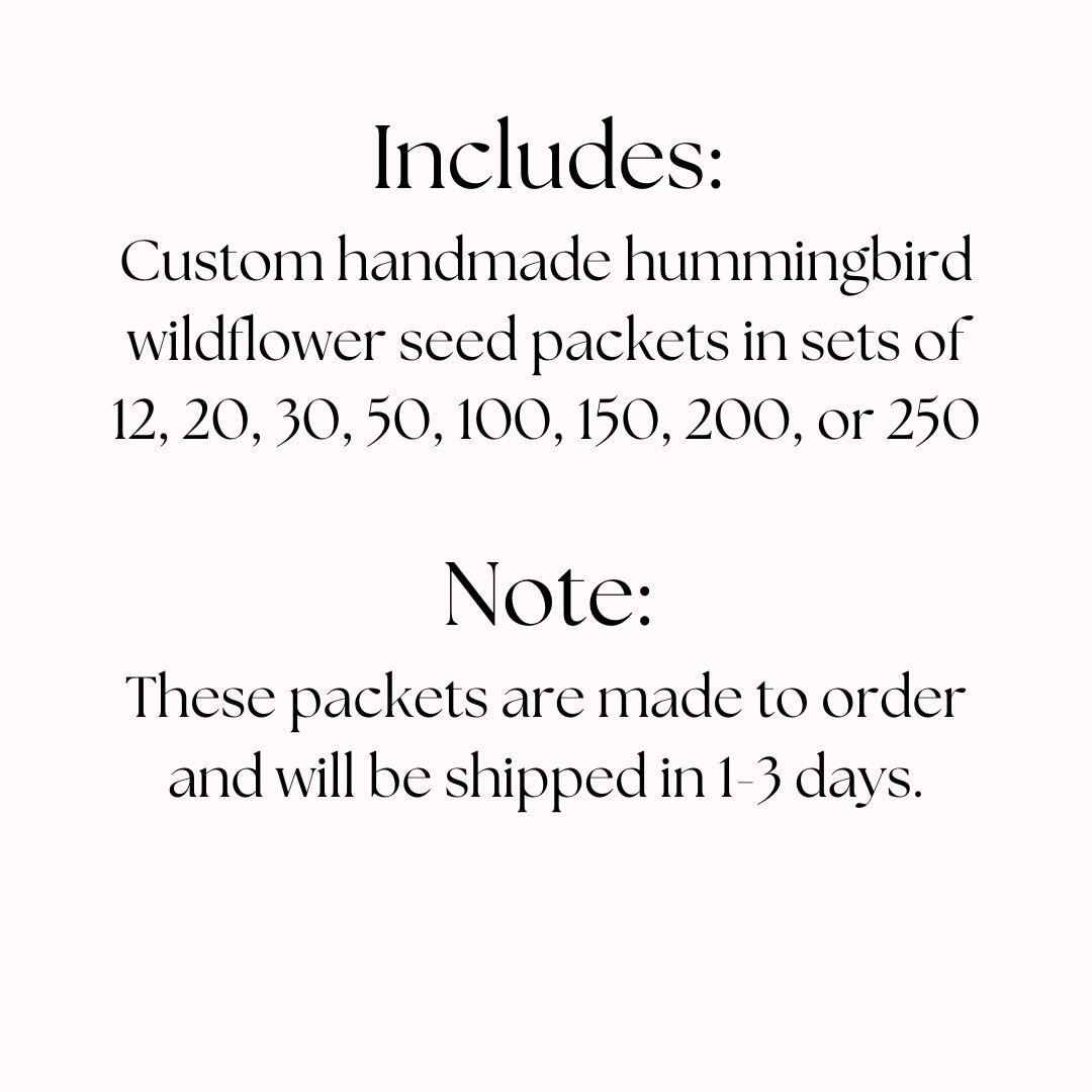 Memorial Seed Packet Favor, Celebration of Life, Custom, Personalized ...