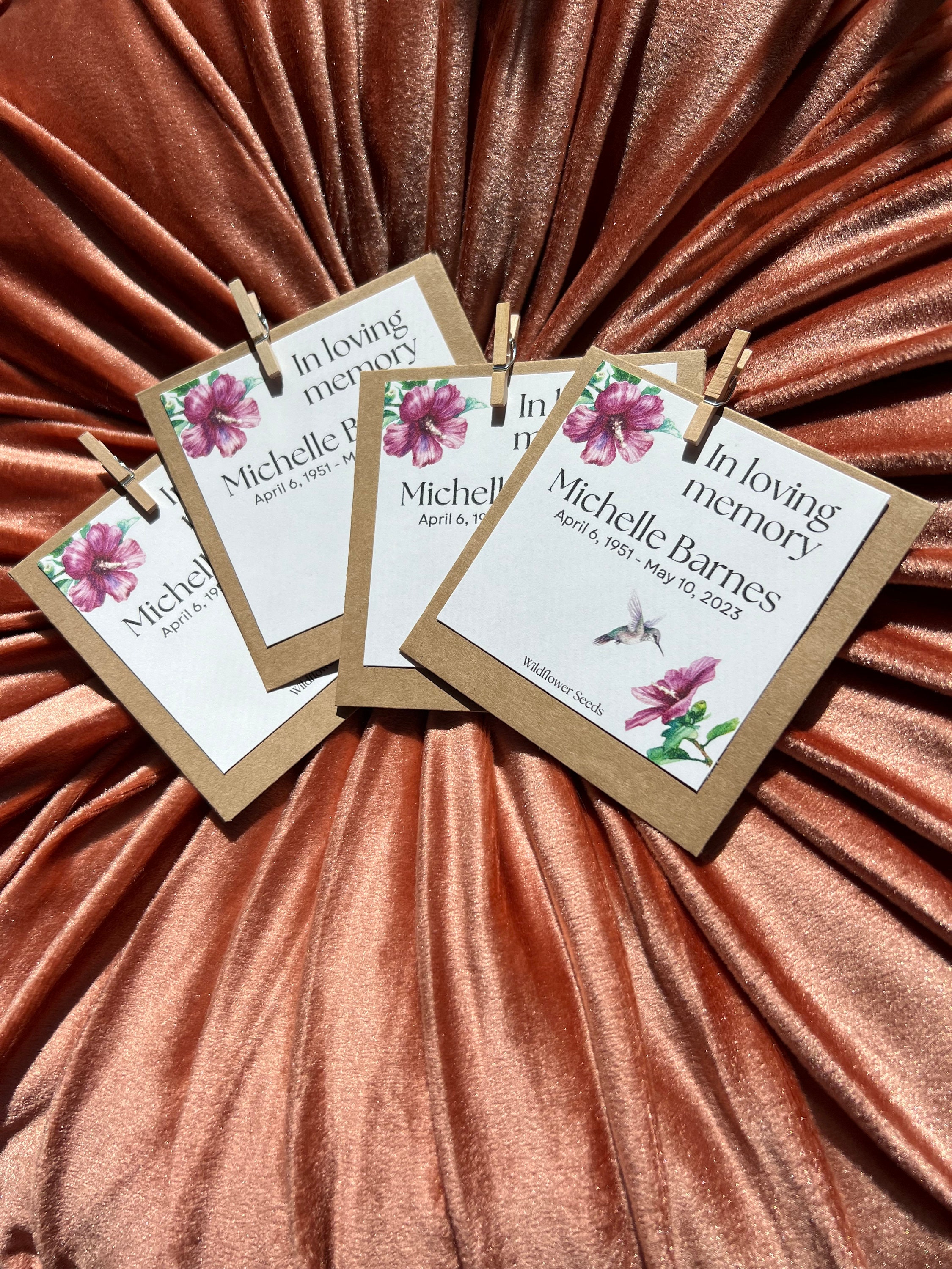 Memorial Seed Packet Favor, Celebration of Life, Custom, Personalized ...