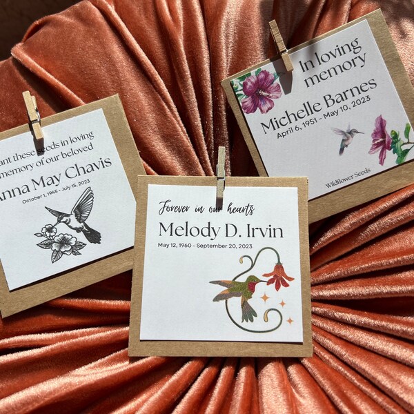 Wildflower Seed Packet Funeral - Etsy