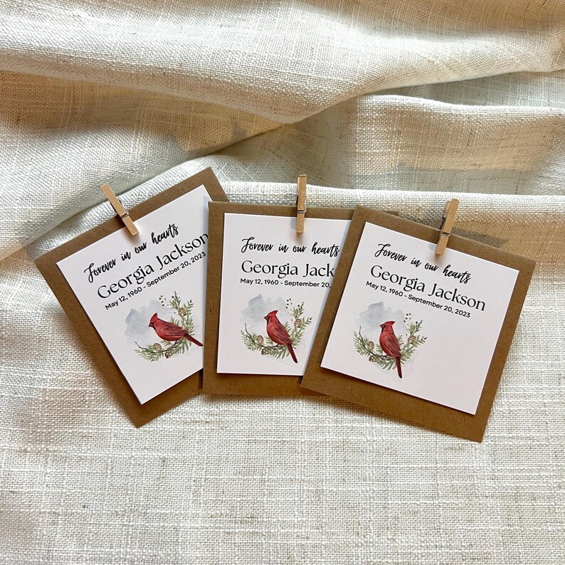 Memorial Seed Packet Favor, Celebration of Life, Custom Personalized ...