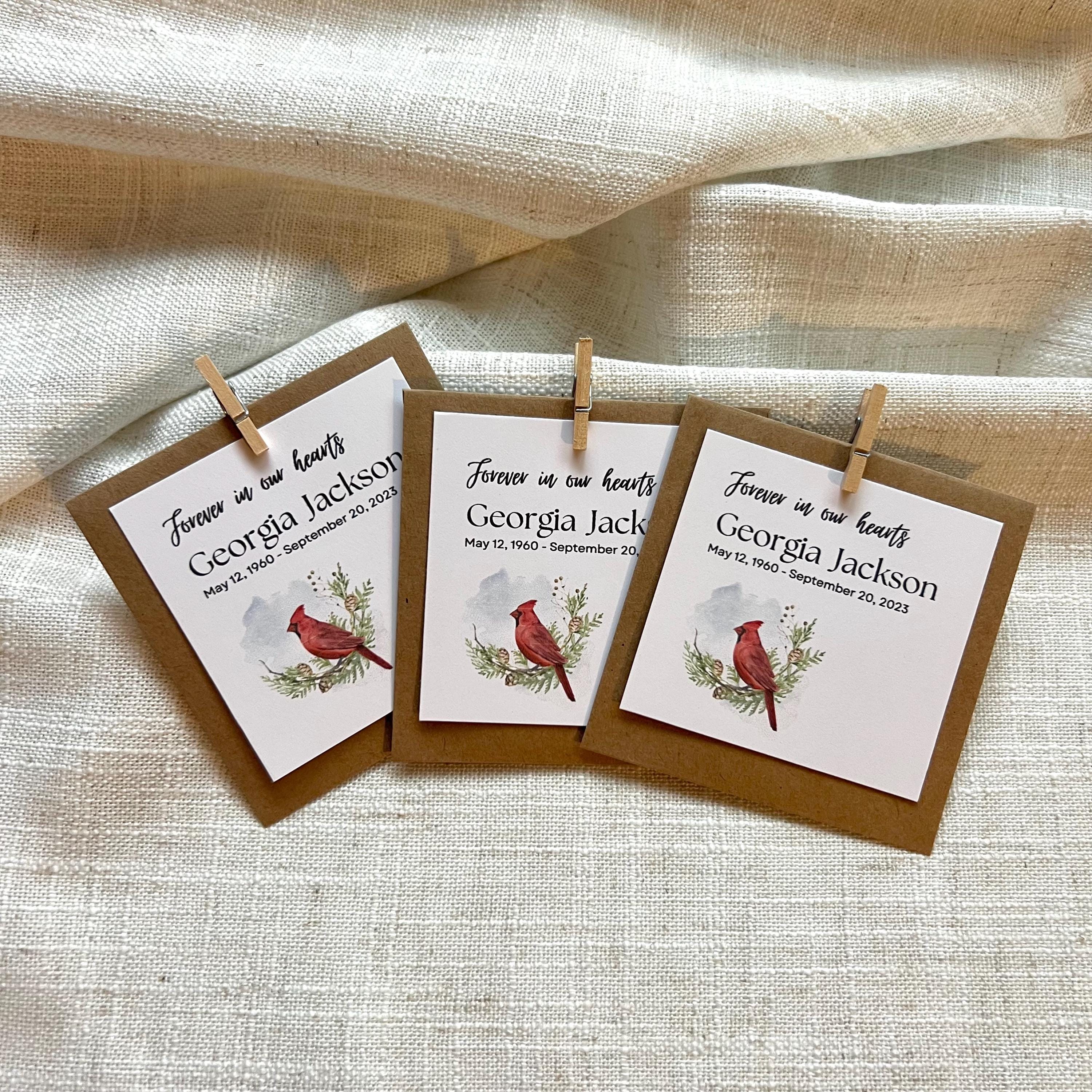 Memorial Seed Packet Favor, Celebration of Life, Custom Personalized ...