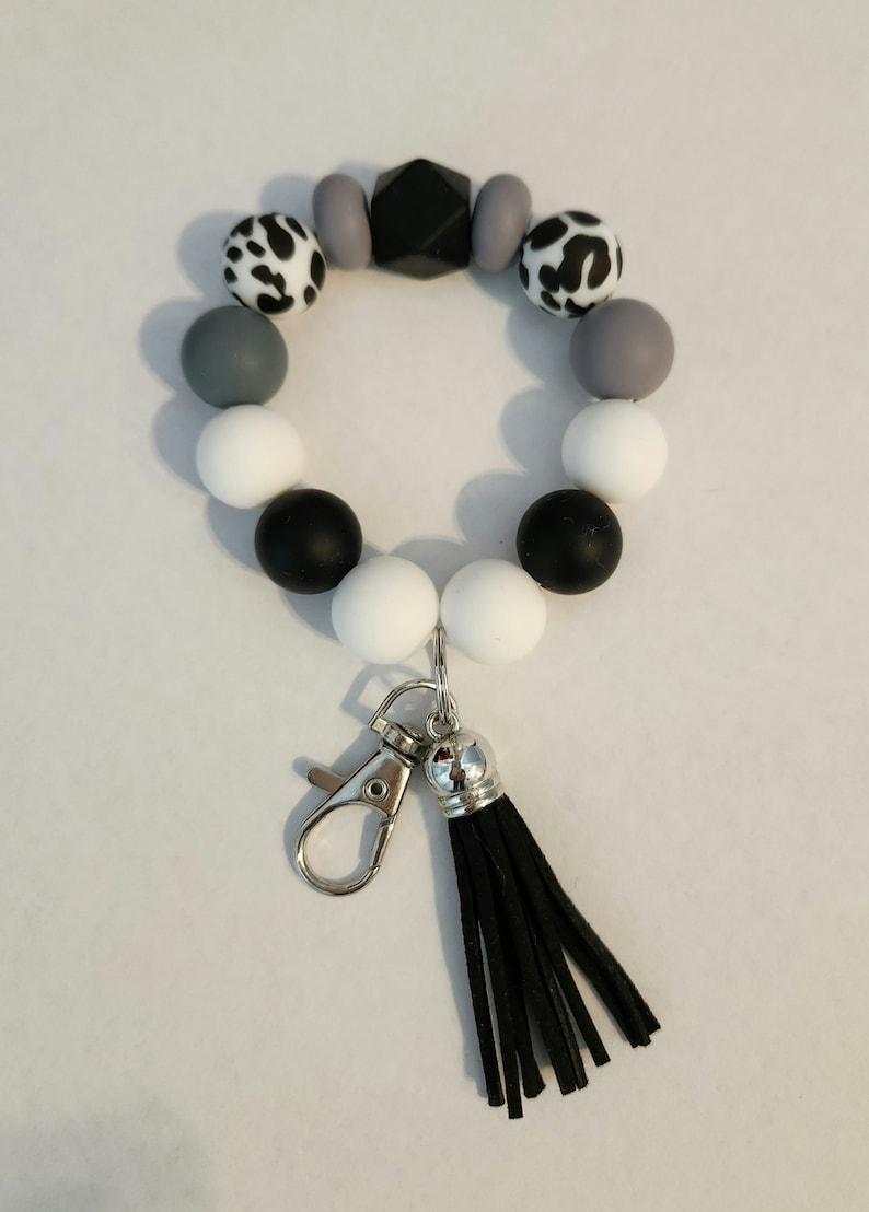 Silicone Bead Wristlet Keychain - Etsy