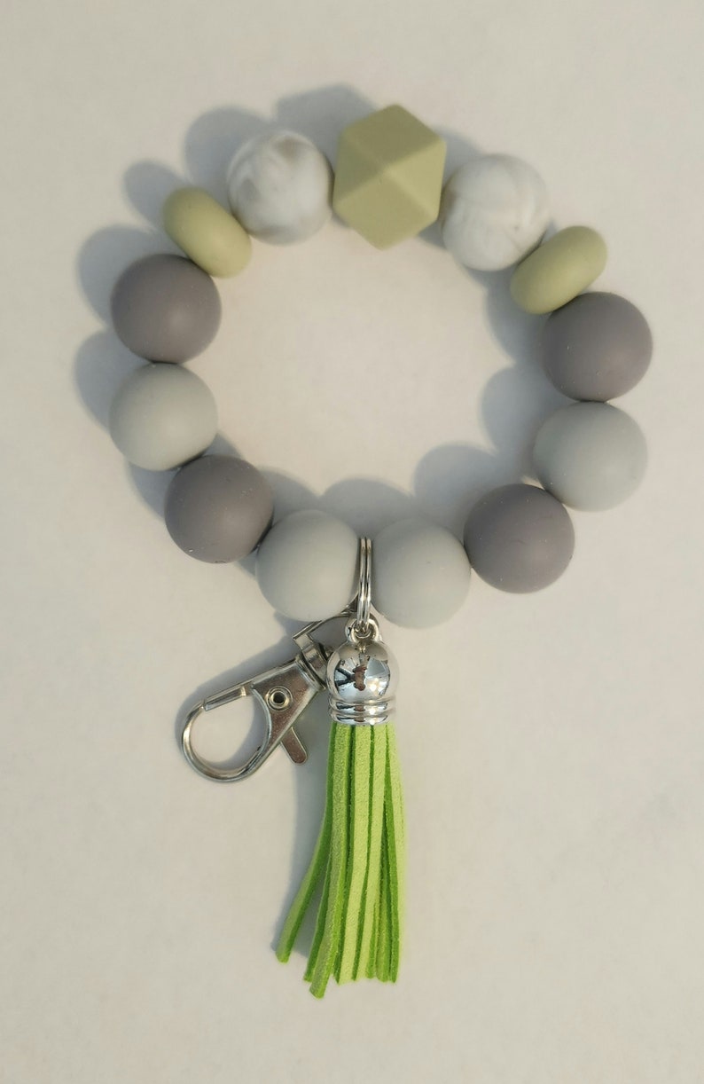 Silicone Bead Wristlet Keychain - Etsy