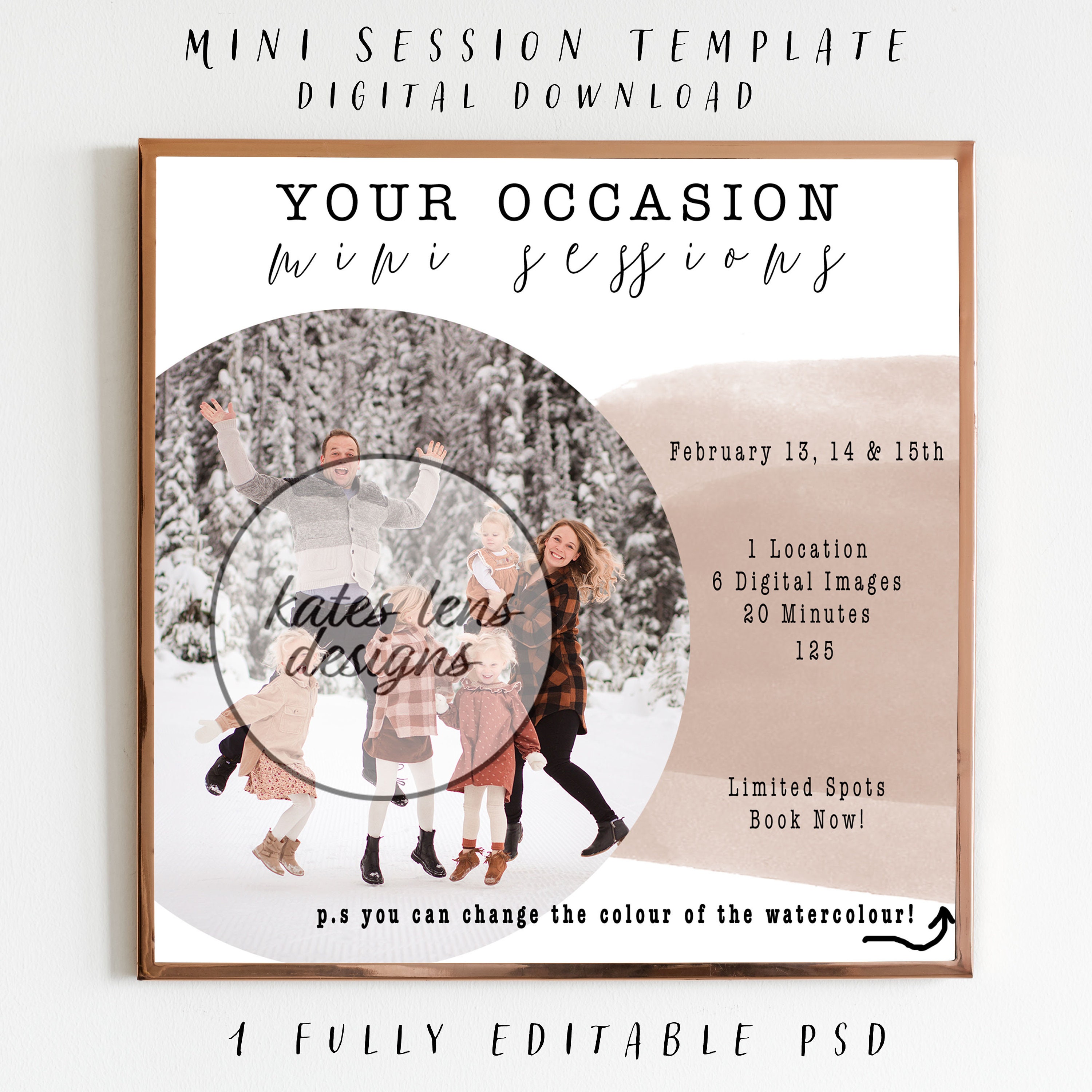 Mini Session Template | Photography Template | Editable Photography ...