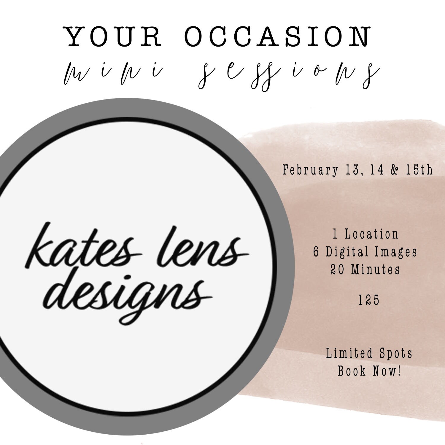 Mini Session Template | Photography Template | Editable Photography ...