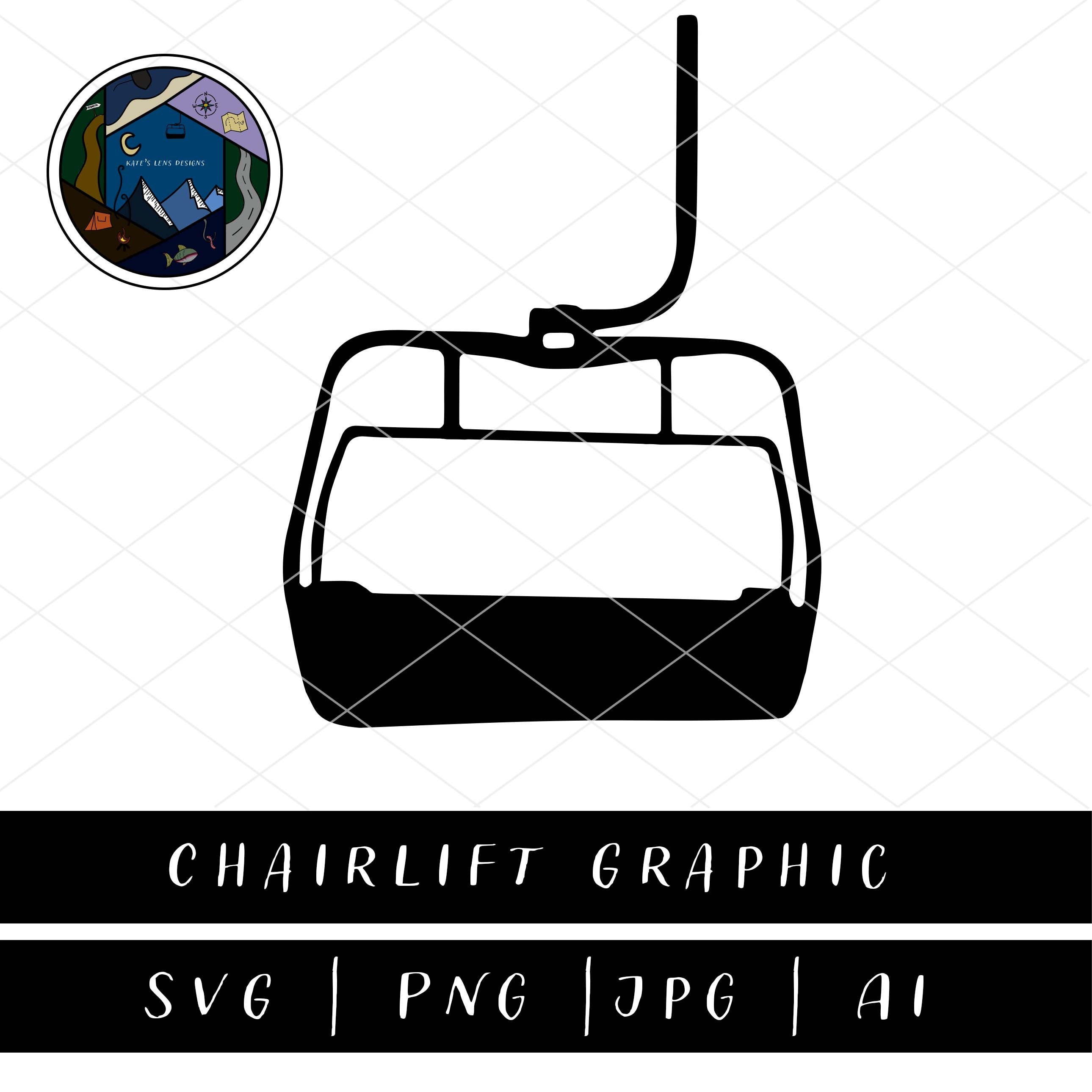 Chairlift SVG Ski SVG Mountain Life Svg Ai Png Eps - Etsy Canada