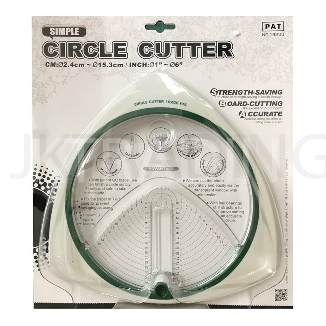 Adjustable Circle Cutter Tool Cuts 24-153mm Paper Card With 3 Spare ...