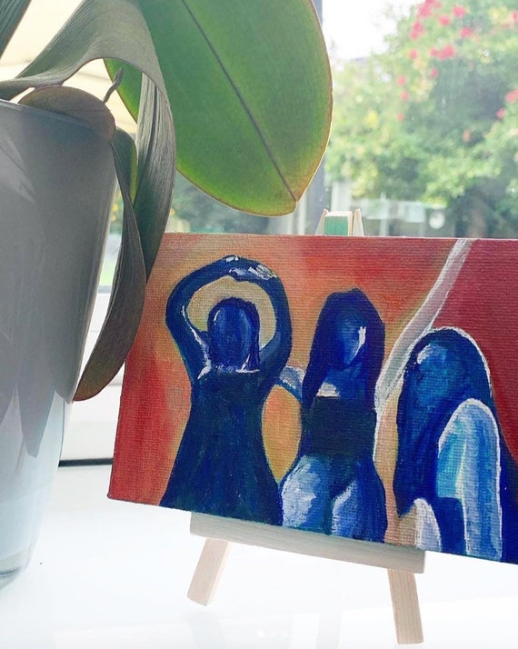 Personalised Mini Silhouette Canvas - Etsy